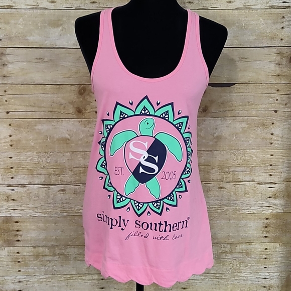 Simply Southern | Tops | Simply Southern Turtle Racerback Tank | Poshmark